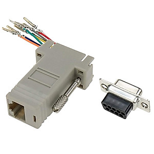 Dahszhi DB9 Ethernet Adapter, DB9 to RJ45 Modular Adapter, F/F