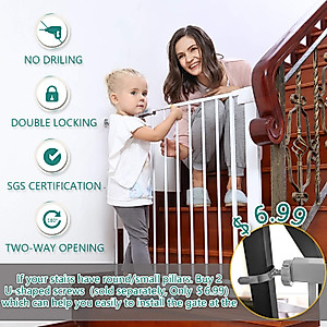 Safety Baby Gate,29.5-40.5 inch Auto Close Features，Luxury Extra Tall&Wide Child Gate, Heavy-Duty gate, Easy Walk-Thru pet Gate for The House, Stairs, Doorways & Hallways. (Applicable 29.5''-40.5'')