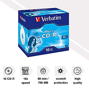 Verbatim CDR 80 Audio 10 Pack J/Case (16x)