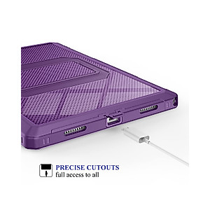 Supveco Case for Samsung Galaxy Tab A8 10.5 Inch 2022 Release, Dual Layer Full Body Shockproof Protective Case with Built-in Screen Protector Cover for Galaxy Tab A8 10.5'' [SM-X200/X205/X207]-Purple