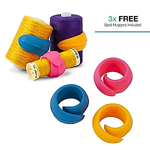 Katai - Sewing Thread Wall Mount Rack Display - 32 Spool Storage Organizer - Complete with 3 Spool Huggers