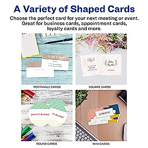 Avery Round Cards with Sure Feed Technology, 4" Diameter, Matte White, 75 Round Cards Total, Print-to-the-Edge, Laser/Inkjet Printable Cards (35007)