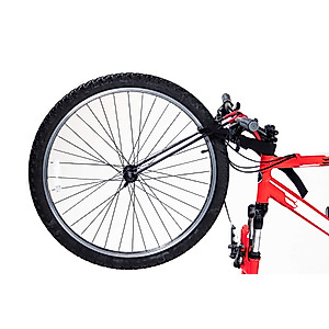 Universal Bike Wheel Attachment Rack To Transport Bicycle Tire Up To 26 Inches On Frame While Mounted On Fork Mount Car Roof Rack. Save Storage Space In Trunk Or Back Seat, Avoid Damaged Cycling Tires