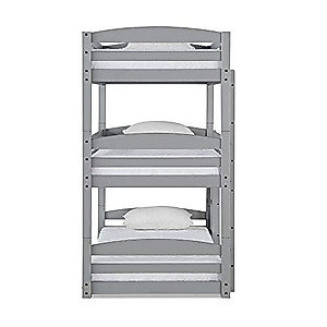 DHP Phoenix Triple Bunk Bed, Gray