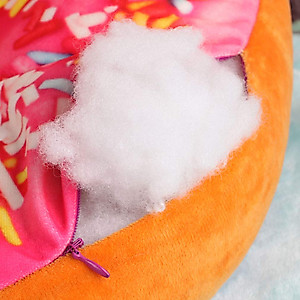 Nunubee Round Doughnut Back Stuffed Cushion Throw Pillow Plush Play Toy Doll for Office Chair Car Pattern 2