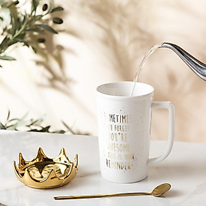 inspirational Gifts for Women, Sometimes You Forget Your Awesome Gifts, Birthday Gifts for Women, Spiritual Gifts, Birthday Gifts for Best Friend, Coworker, Grandma, Aunt, Sister, Daughter - 19 Oz Mug