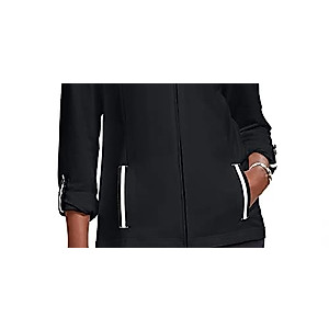 Karen Scott Women's Sport French Terry Ribbon Trim Jacket Black Size X-Small