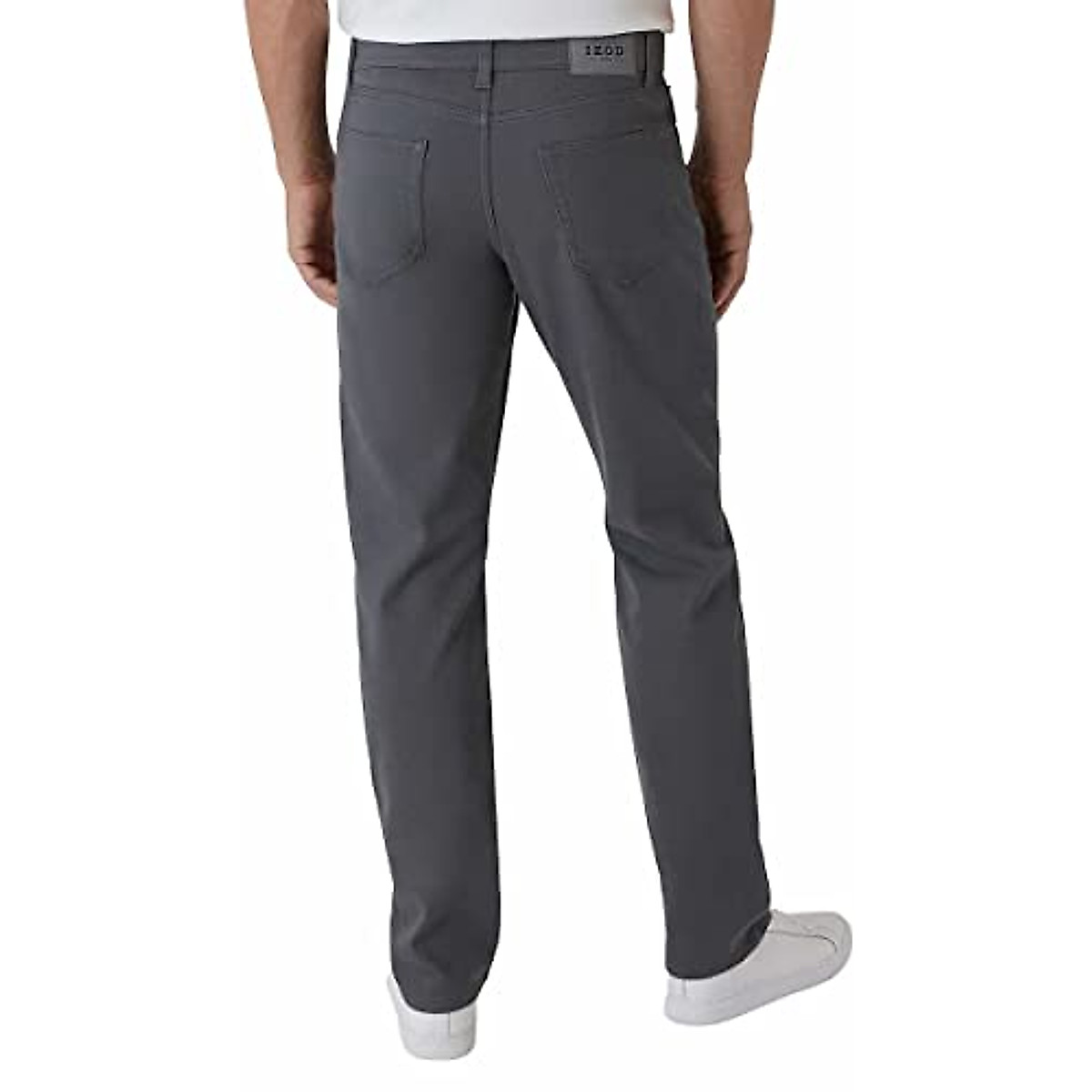 IZOD Mens Mid-Weight Comfort Stretch Knit Denim 5 Pocket Pant (as1, Waist_Inseam, Numeric_40, Numeric_29, Gray23)