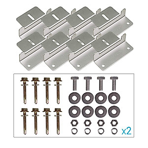 Renogy 100W Solar Panels (2-Pack) and Z Brackets Solar Panel Mounting Kit