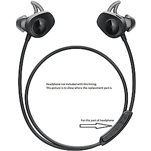 SSReplace Control Talk Buttons Cover for Bose SoundSport Wireless Black (SSSSBB)