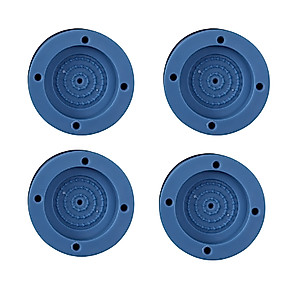 Cusstally 4 Pcs/Set Anti-Vibration Pads Rubber Noise Reduction Vibration Anti- Foot Mount for Washer and Dryer Adjustable Height Washing Machine Mat (Blue)