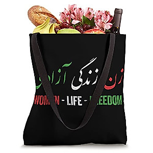 Women Life Freedom, Zan Zendegi Azadi, Flag of Iran, dark Tote Bag