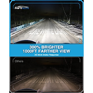Marsauto D1S HID Bulbs, 6000K Cold White, Xenon Bulb(Not Halogen/Led Bulbs), 5 Years Lifespan, Waterproof Design, Up to 350% Brightness, Low/high Beam,2 Pcs