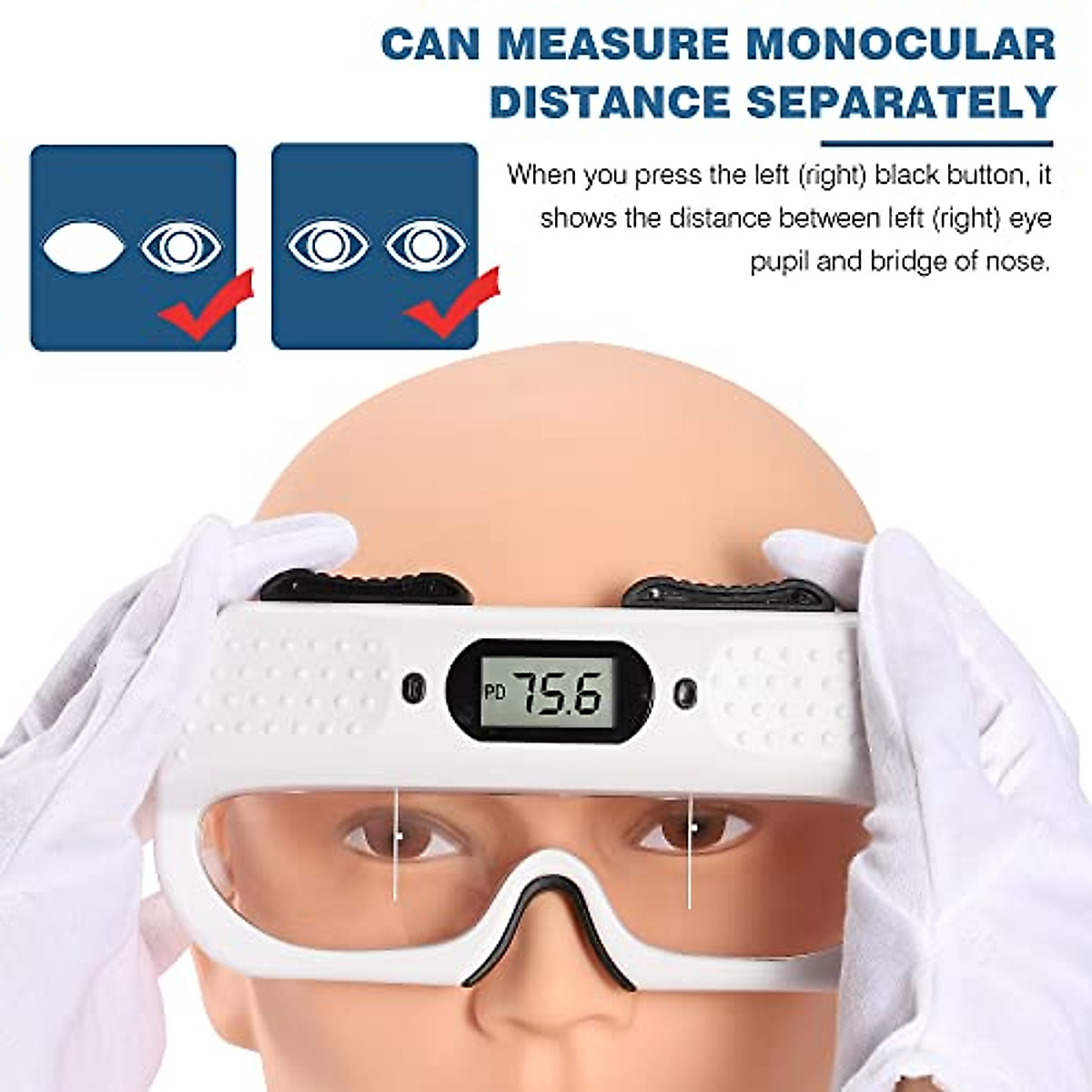 Hanchen PD Meter Digital Pupil Distance Meter PD Ruler Pupilometer with Memory Function CE Certificate