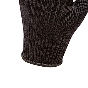 SEALSKINZ Unisex Merino Fingerless Glove Liner, Black,