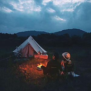 2 Pack of Portable Campfire Bonfire Candle Can Smore Maker Outdoor Fire Pit for Picnic Camping Hiking Fishing Climbing Emergency