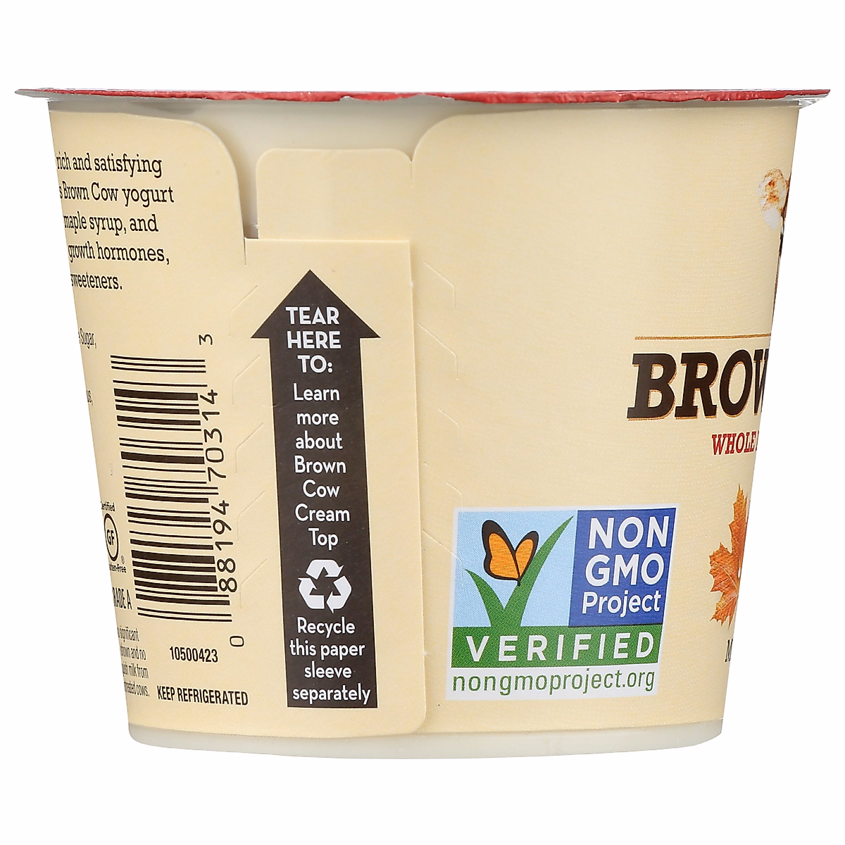 Brown Cow Farm Maple Whole Milk Yogurt, 5.3 OZ