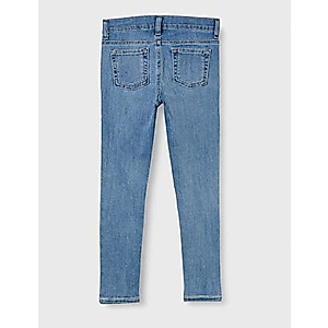 Amazon Essentials Girls' Skinny Fit Stretch Jeans, Washed Blue, 10