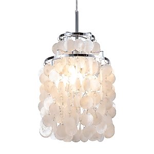BEWAMF Modern Capiz Pendant Light Modern Beach Chandeliers Contemporary Mini Hanging Ceiling Lighting for Dining Living Room Bedroom White Kitchen Island Lighting
