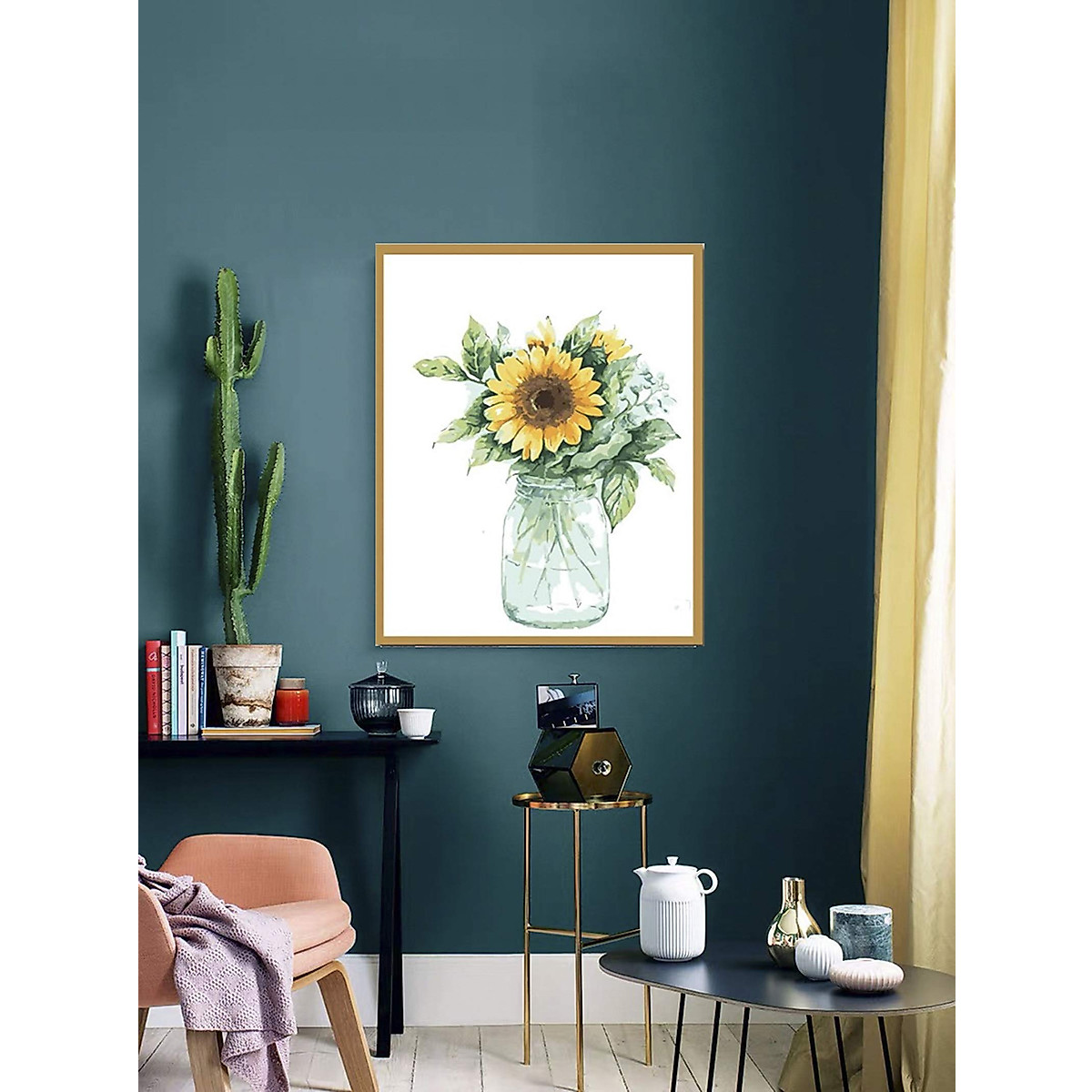 Paint by Numbers for Adults & Kids Easy for Beginner Sunflowers DIY Acrylic Paint Oil Painting on Canvas Drawing Paintwork Paintbrushes Art Crafts Wall Art Decorations 16"x20" Frameless