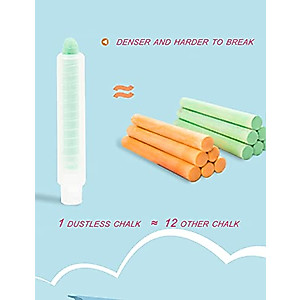Non-toxic Dustless Chalk for Kids, Colored Chalk With Holder The Best Art Tool for Blackboard Kids Children Drawing Writing,12PCS