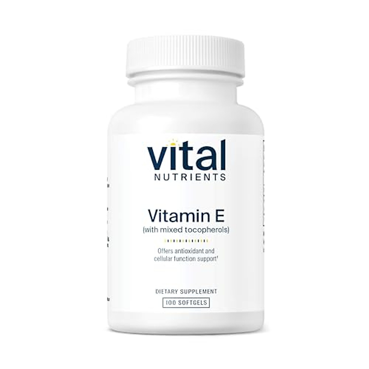 Vital Nutrients Vitamin E with Mixed Tocopherols | Potent Antioxidant Supplement to support Cardiovascular Health* | Gluten and Dairy Free | 100 Softgels