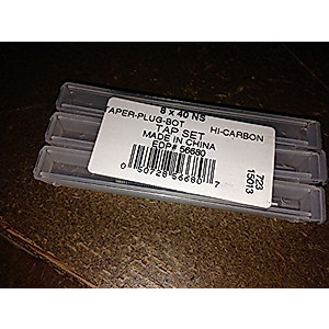 8-40 NS 3 Piece 3 Flute HI-Carbon TAP Set NORSEMAN Viking