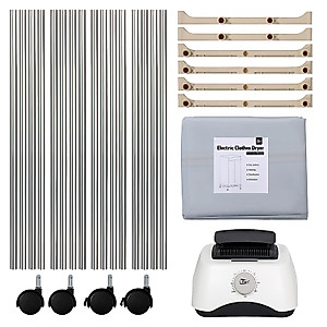 Uten Clothes Dryer, 1500W Clothes Dryer Machine with Timer, Laundry Drying Wardrobe, Electric Clothes Drying Rack and Dryer for Apartments, Home