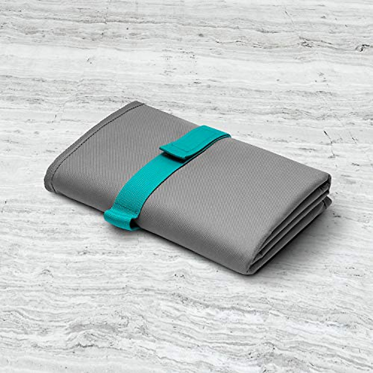 Toolik Baby Diaper Changing Pad, Extra Large (27.5 x 19.7 inch) Waterproof Mat for Stroller Walks or Diaper Bag, Fits Newborn and Toddler for Quick Change on The go (Grey, Solid)