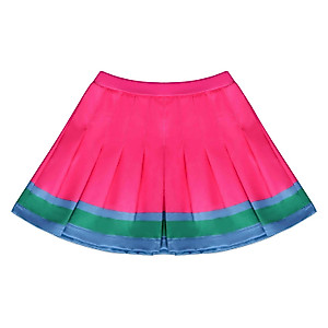 Zombies Cheerleader Costume for Girls Rose Dress Two Cheerleader Pom Poms Matching Hair Rope