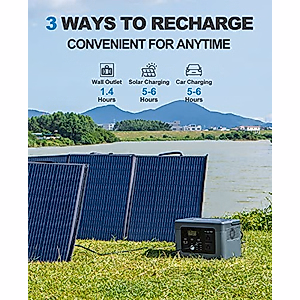 Portable Power Station, 614Wh LiFePO4 Battery Pack with 110V/700W AC Outlet (Solar Panel Not Included), Recharge 0-80% Within 1 Hour, Outdoor Solar Generator for CPAP, Camping