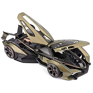 Maisto - 1/18 Diecast Scale Model Compatible with Lamborghini Replica V12 Vision Gran Turismo Metal Sports Car Model (Green) (Green)