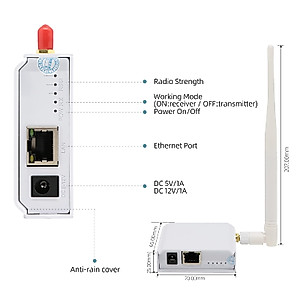 JeaTone Wireless Bridge Point to Point Outdoor,1000M 2.4G Internet Bridge,Strong WiFi Signal Extender,Wireless Transmitter Receiver Bridge Router Network NVR for Security System IP Cameras Computer