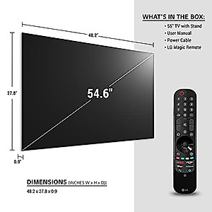 LG OLED G1 Series 55” Alexa Built-in 4k Smart OLED evo TV, Gallery Design, 120Hz Refresh Rate, AI-Powered, Dolby Vision IQ and Dolby Atmos, WiSA Ready (OLED55G1PUA, 2021)