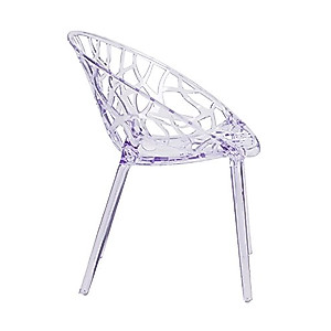 Flash Furniture Jonah 4 Pack Specter Series Transparent Stacking Side Chair