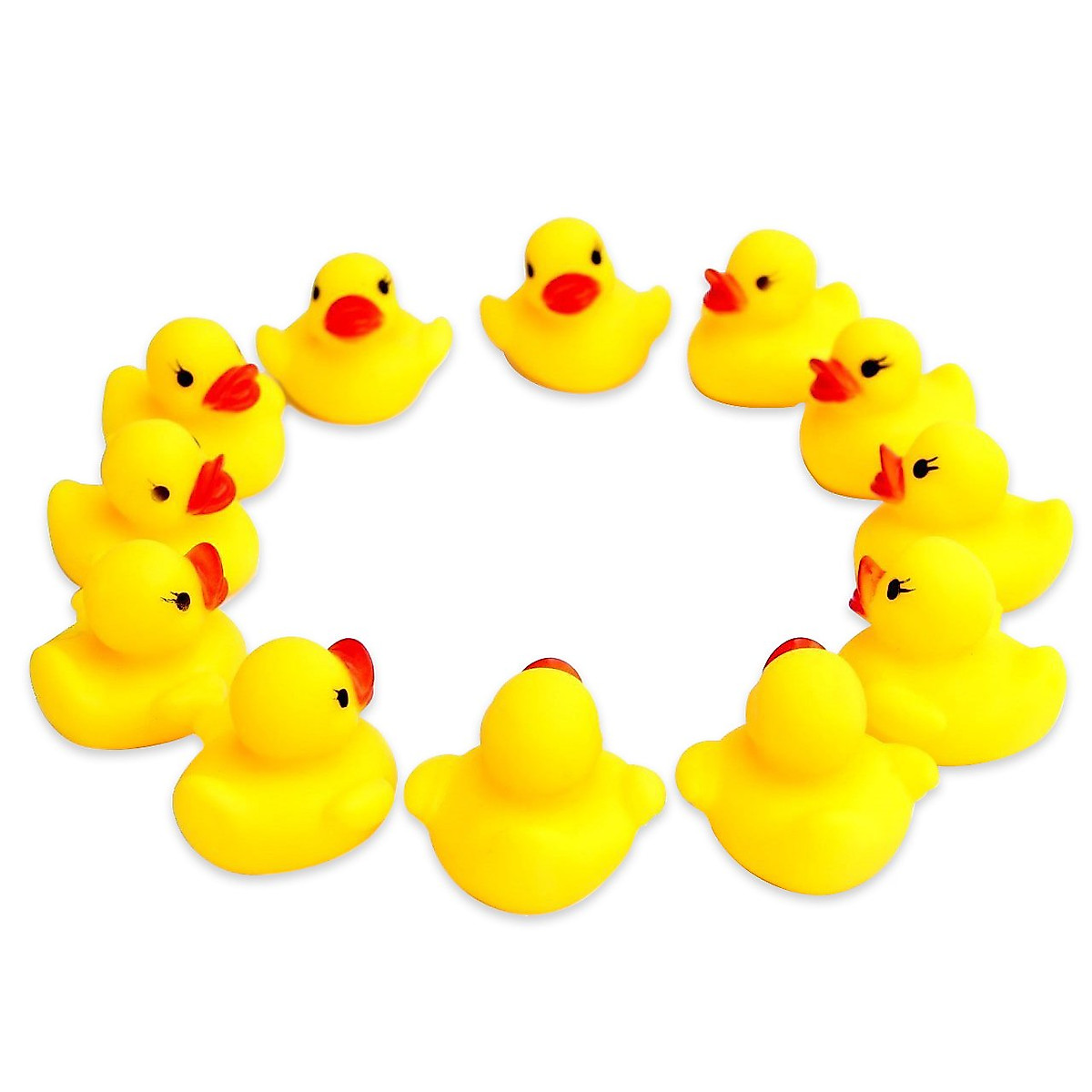 Novelty Place 48Pcs Rubber Duck Float Ducky Baby Bath Shower Toy, Yellow Mini Bath Duckies for Toddlers and Kids Birthday Gift Party Favor Bathtub Decoration