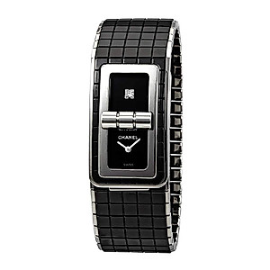 Chanel Black Code Coco Black Diamond Dial Ladies Steel and Ceramic Watch H5147