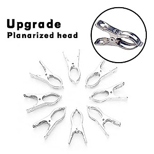 160 PCS Greenhouse Clips, Stainless Steel Garden Clips Anti-Wind, Have a Strong Grip to Hold Down The Shade Cloth or Plant Cover on Garden Hoops or Greenhouse Hoops