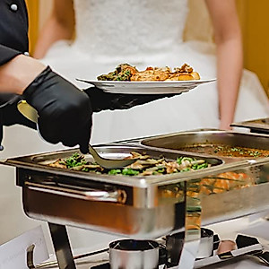 Serving Spoons Set（2023 New）Stainless Steel Serving Utensils Include Serving Spoon Slotted Spoon Serving Forks for Buffet, Parties, Catering and More (Silver)