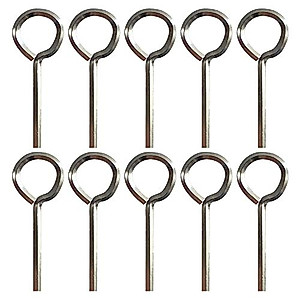 1/8” Standard Hex Dogging Key with Full Loop, Allen Wrench Door Key for Push Bar Panic Exit Devices, Solid Metal - 10 Packs