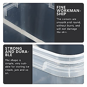 Cabilock Wit L Fresh Bucket Pail Freezer Jam for Handheld Ice Reusable Containers Keeping Homemade Pp Cream Dessert Food-grade Handle Refrigerator Holder Organizer Tank Tub Square with