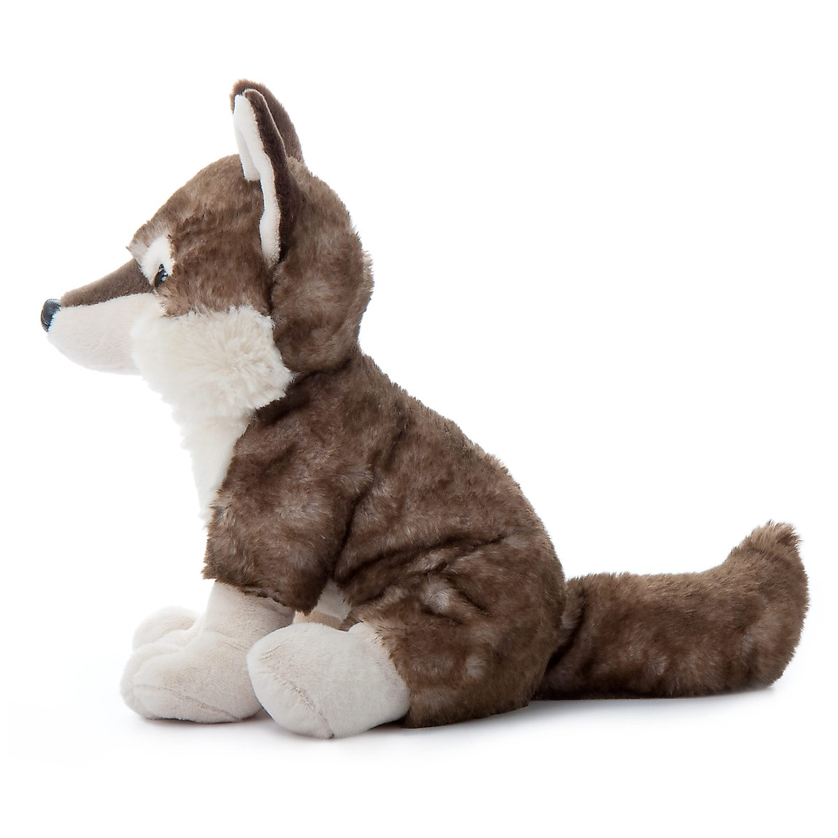 The Petting Zoo Timber Wolf Stuffed Animal, Gifts for Kids, Wild Onez Zoo Animals, Timber Wolf Plush Toy Sitting 12 inches