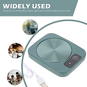 Hemoton 2pcs Heating Coaster Coffee Heater Coffee Warmer Mug Warmer Coffee Cup Warmer Under Desk Heater Heated Coffee Cup Electric Beverage Warmer Candle Wax Cup Warmer Office Cup Warmer