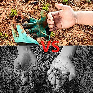 Famoy Claw Gardening Gloves for Planting, Garden Glove Claws Best Gift for Women (Green and Purple)