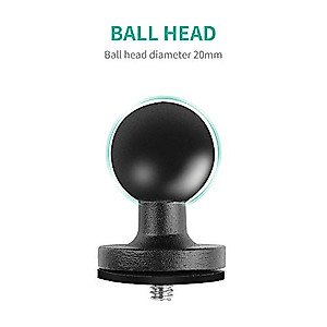 RUIGPRO 360°Motorcycle Bike Camera Holder Handlebar Mount Bracket 1/4 Metal Stand for GoPro Hero10/9/8/7/6/5/4 Action Cameras Accessory(Cool Ballhead Arm Super Clamp Mount Multi)