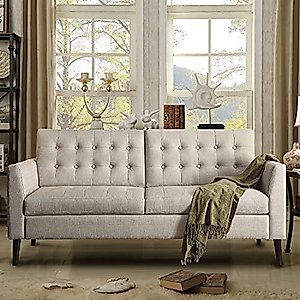 Rosevera CB3 Loveseat Long para Sala Love Seats Furniture Sofa in a Box Small Area Couches for Living Room, Standard, Beige