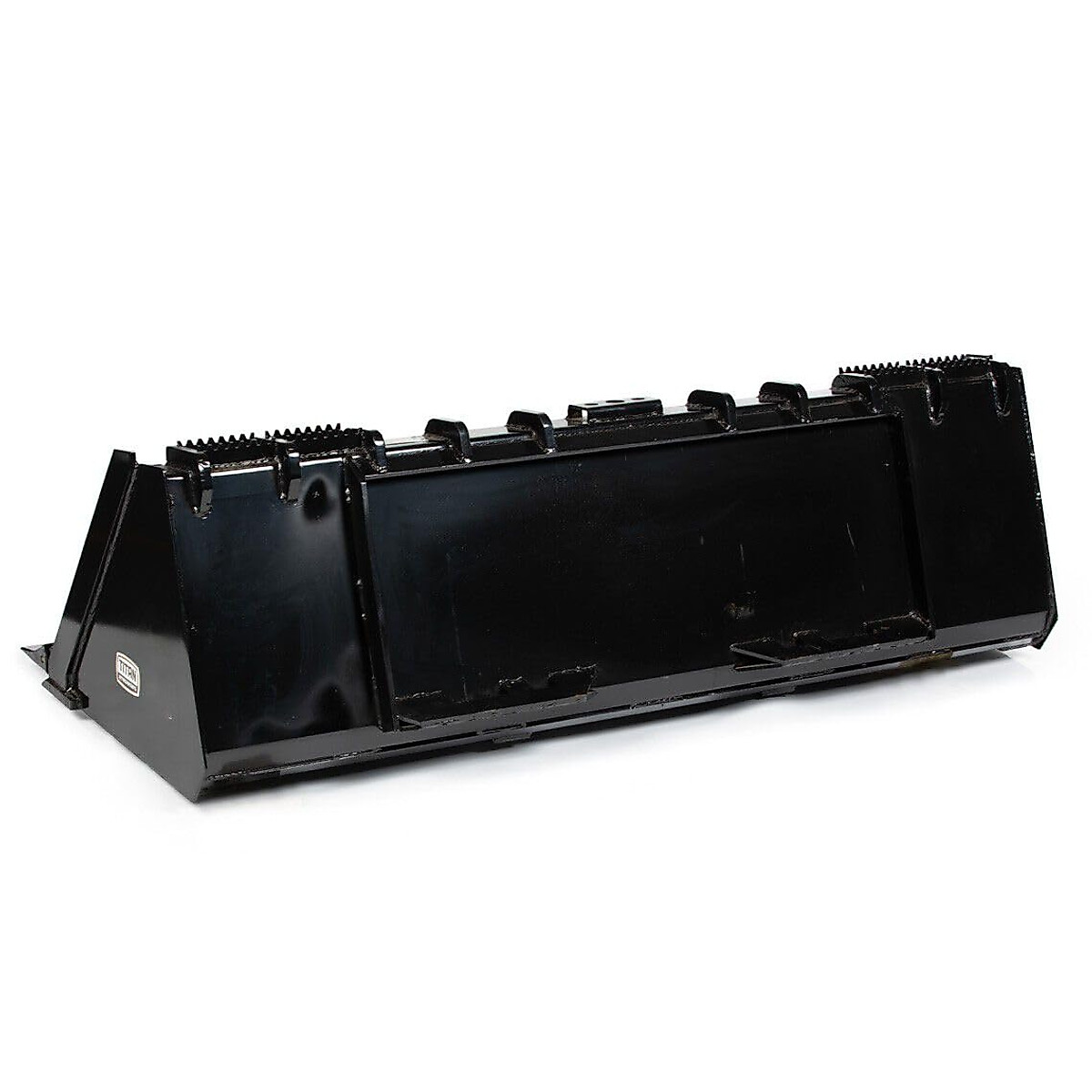 Titan Attachments 72" HD Skid Steer Dirt Bucket with Bolt-On Teeth, Rated 2,645 LB, Universal Quick Tach