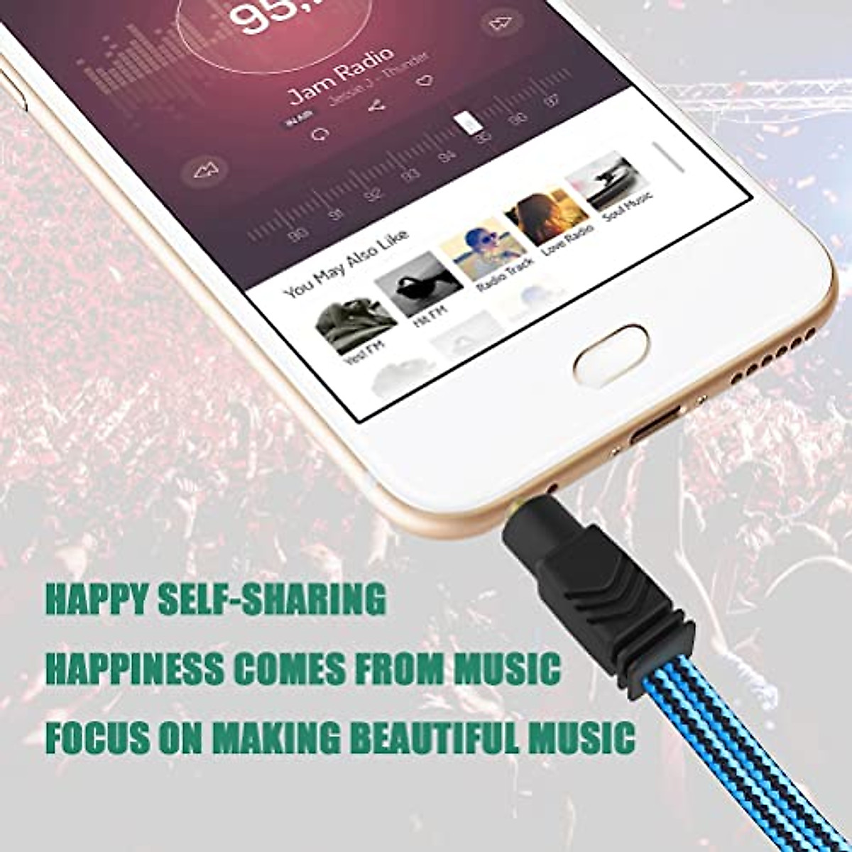 Headphone Splitter for 2 Headphones 2 Way 3.5mm Adapter Aux Cable Mini Jack Male to Dual Female Stereo Audio Y Splitter Couple Adapter Compatible with iPad iPhone iPod MacBook PC Amplifier Speaker