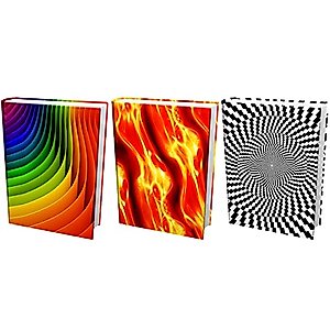 Easy Apply, Reusable Book Covers 3 Pk. Best Jumbo 9x11 Textbook Jackets for Back to School. Stretchable to Fit Most Large Hardcover Books. Perfect Fun, Washable Designs for Girls, Boys, Kids and Teens