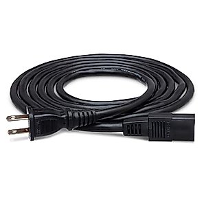 Hosa PWC-178 IEC C9 to NEMA 1-15P Power Cord, 8 Feet